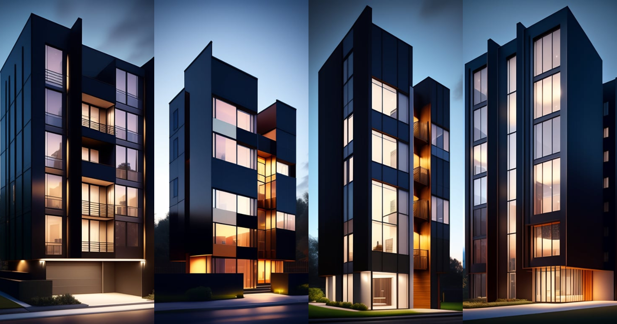Lexica - Contemporary architectural rendering of a multi - family ...