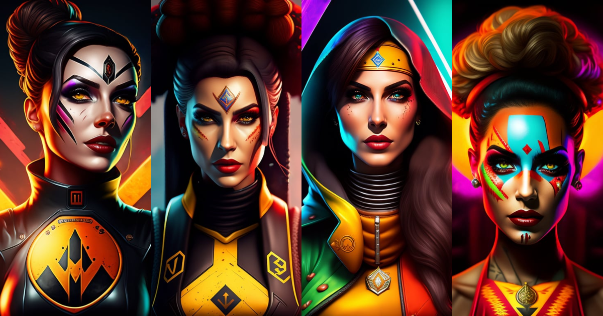 Lexica - Symmetry!! portrait of borderlands 3 psycho