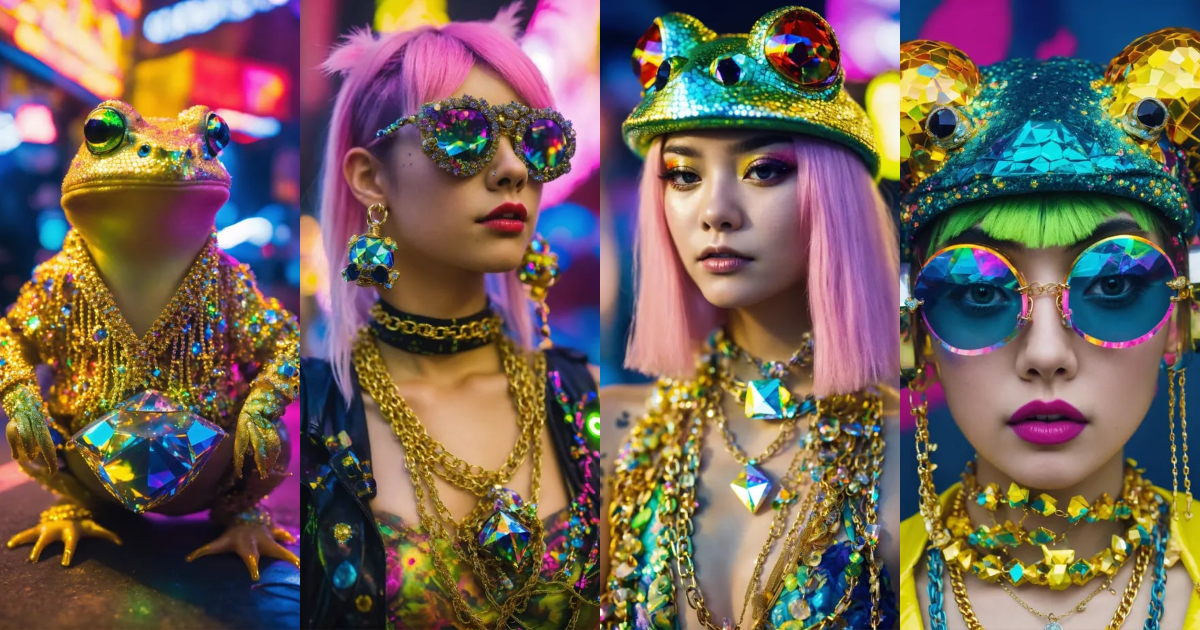 Lexica - Photorealistic Tokyo kawaii Street Fashion Shoot of a diamond ...