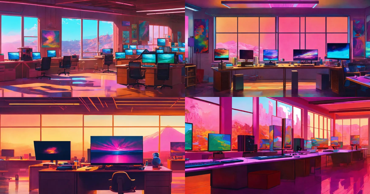 Lexica - A beautiful, sharp focus, modern artist studio. matrix vibes ...