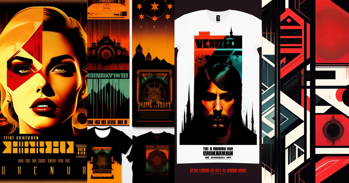 Lexica - Vector, graphic novel, grunge, geometric horror tshirt design