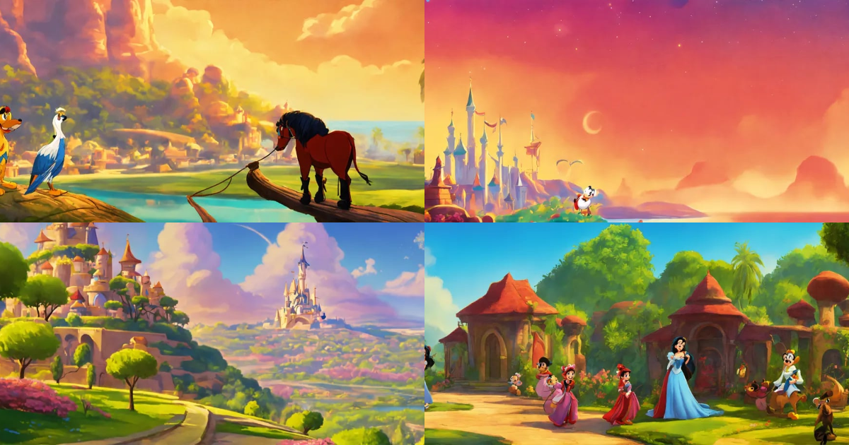 Lexica - Disney alaa eldin back ground colors cartoon poster