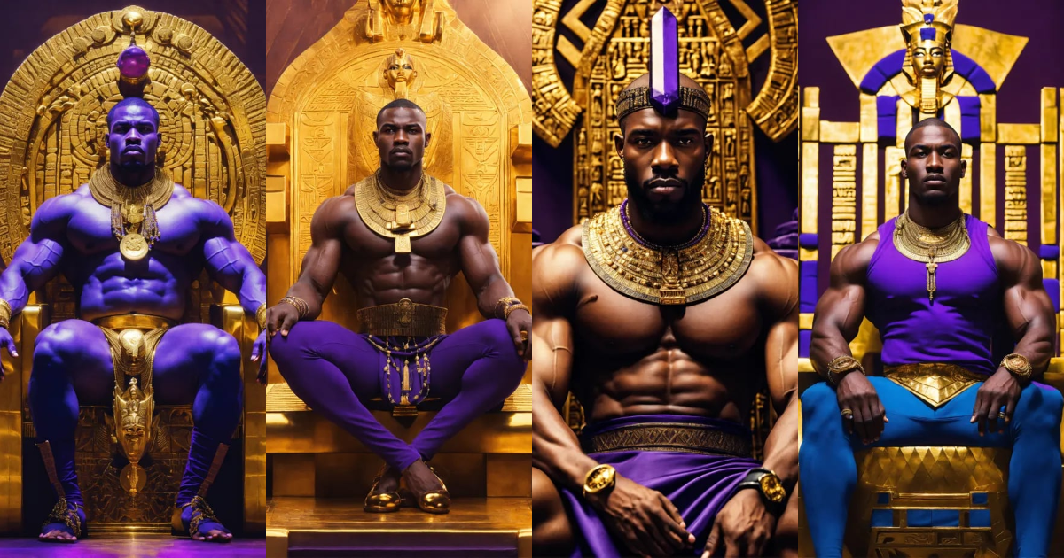 Lexica - A symmetrical huge bodybuilder close-up of an African male ...