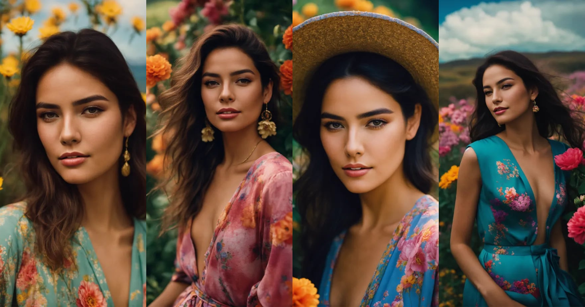 Lexica - Portrait of beautiful latin fashion model , dreamy, photoshoot ...