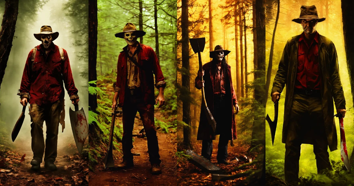 Lexica - A creepy man with a hatchet, lurking in a creepy forest, the ...