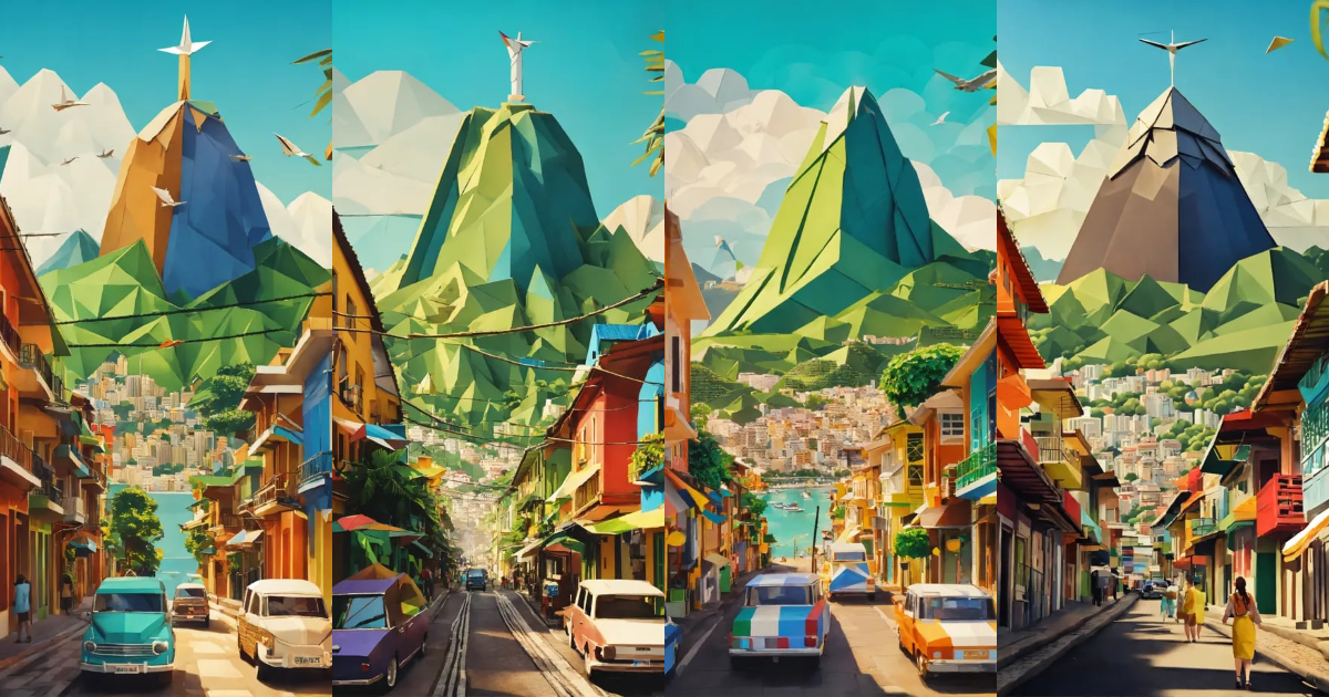 Lexica - Rio de Janeiro in origami paper craft