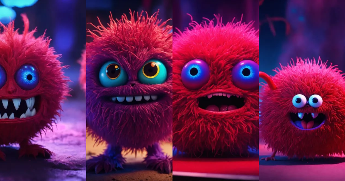 Lexica - CGI! scary looking red germ monster character. Highly detailed ...