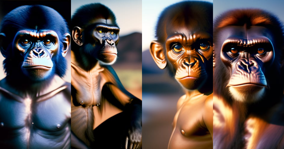 Lexica - “ full body photo of Lucy the Australopithecus afarensis ...