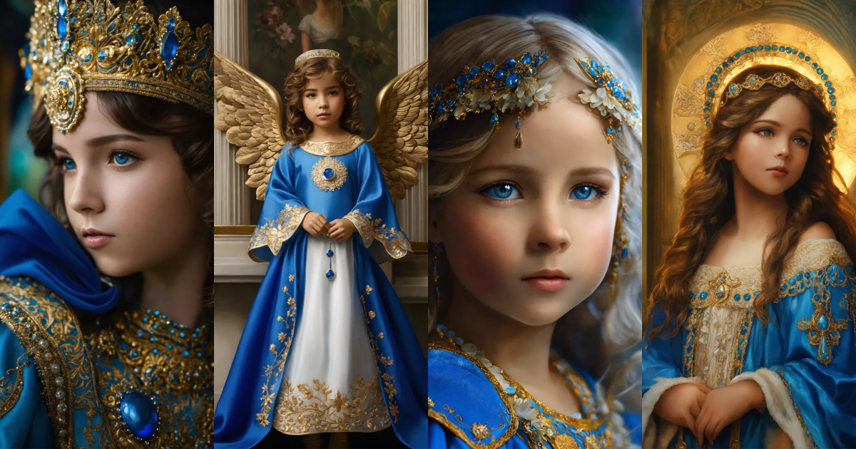 Lexica - 2 varones angeles divinos con alas de angel de color azul ...