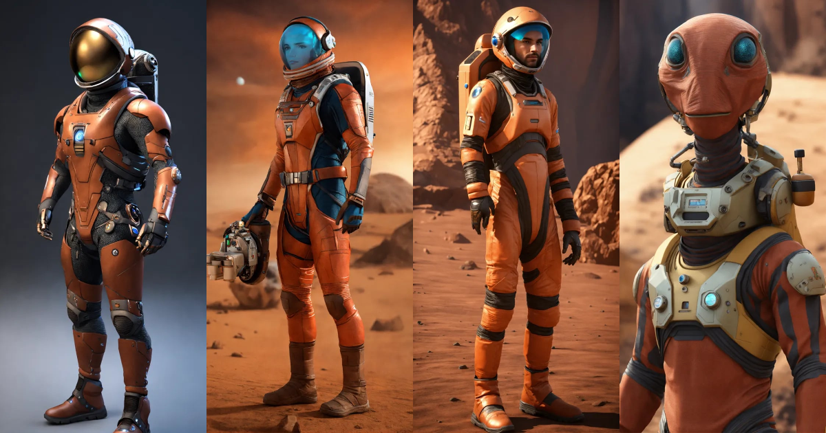 Lexica - Unique, male Martian, friendly, fully body 4k render ...