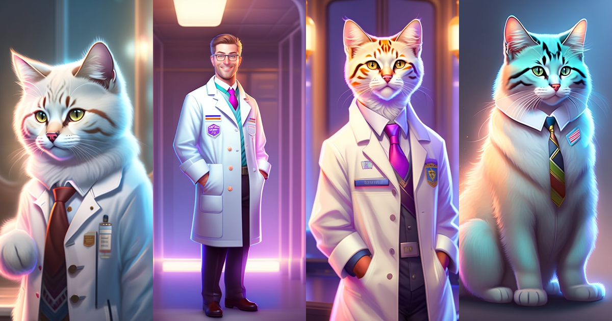 Lexica - The SCP cat Dr. Blair roth wearing a lab coat but no pants ...