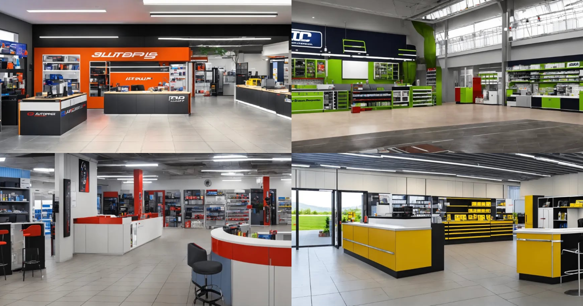 Lexica - Shop floor design for an autoparts shop, with receptionist, 2 ...