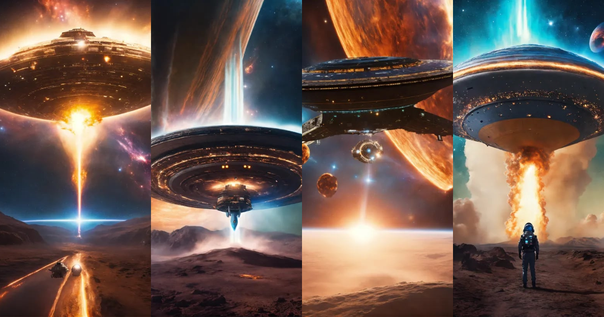 Lexica - A photograph capturing the moment an extra-terrestrial alien ...