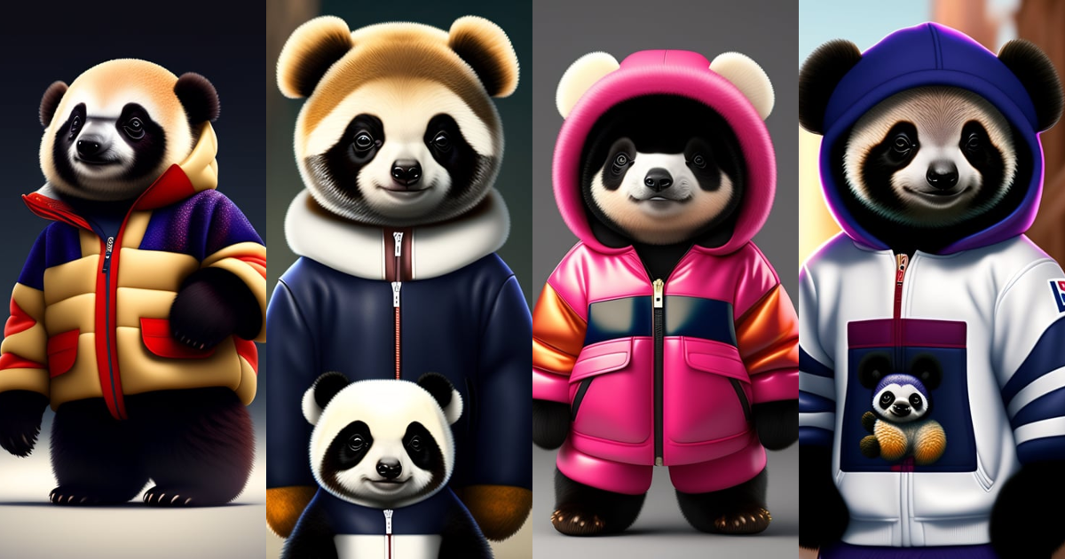 Lexica - Mix of a baby sloth and a furry panda wearing Ralph Laurent