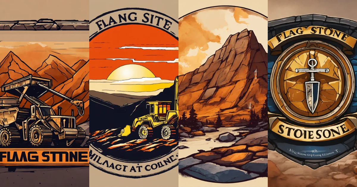 Lexica - Logo test as " FLAG STONE ", granite mining company logo ...