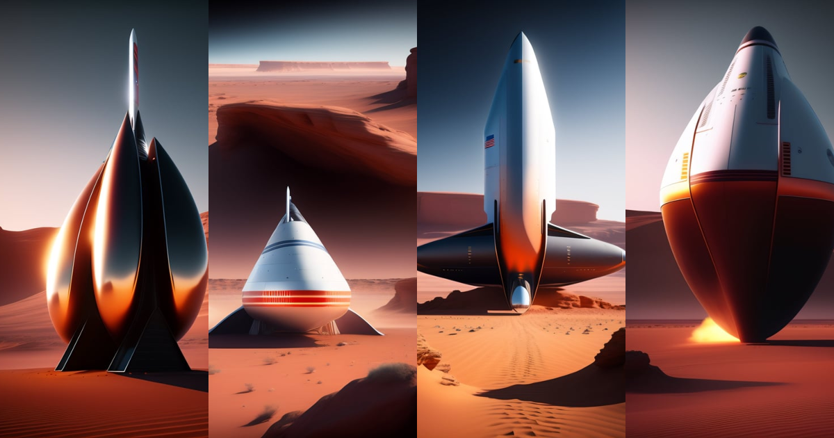 Lexica - Photograph of SpaceX starship designed by SpaceX landed on a ...