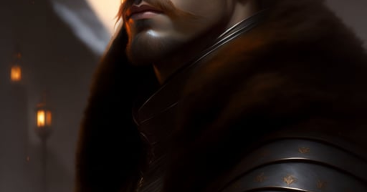 Lexica - Medieval portrait of a nordic man sharp features, grim, cold ...