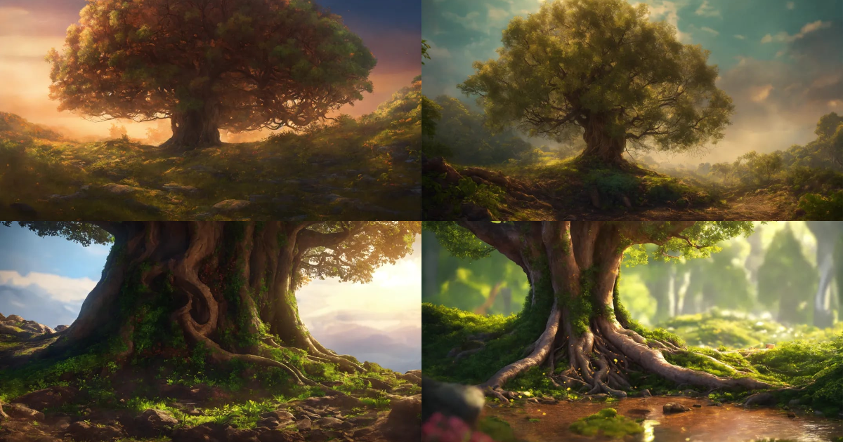 Lexica - Indepth Detailed, minute details, i can see tree roots through the ground, dreamlike ...