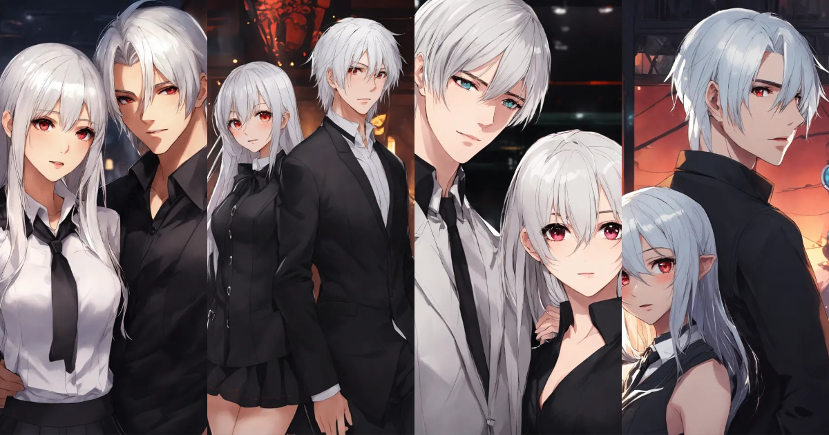 Lexica - Guy and girl 20 years old. twins. The girl has white long ...