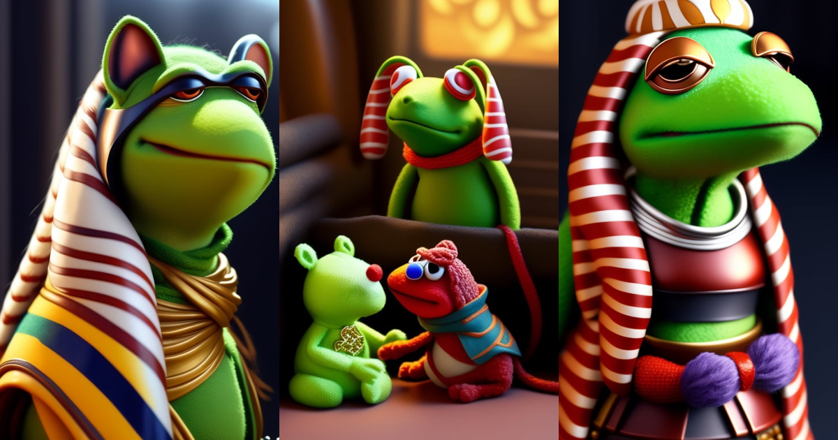 Lexica - Ahsoka tano, fighting, kermit the frog, anime
