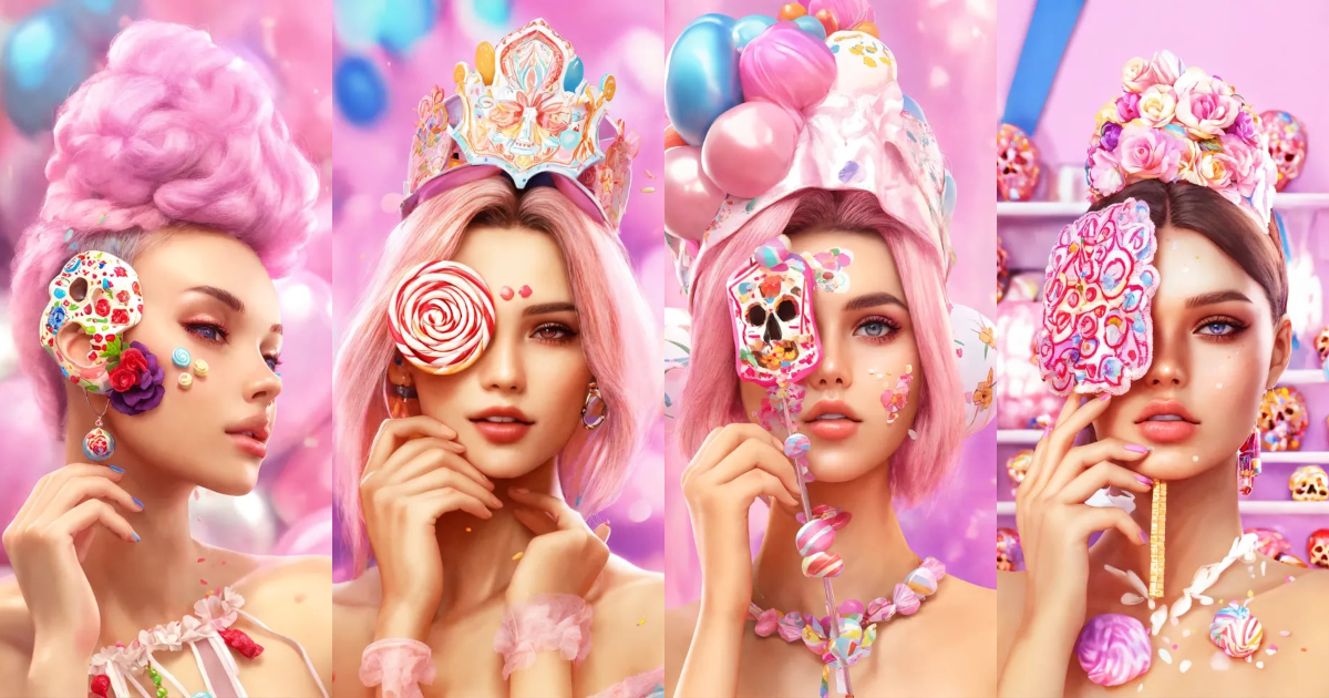 Lexica - A model girl with a calavera face, ultra definition , iper ...