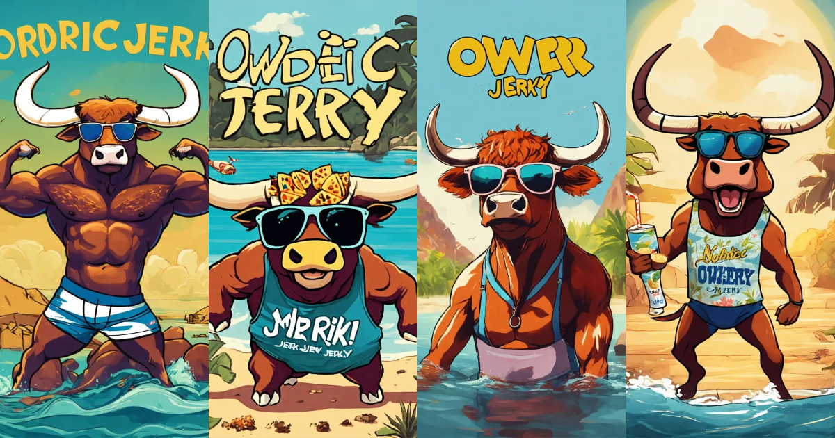 Lexica - A riped bull that flexes his arms up and wearing sunglasess ...