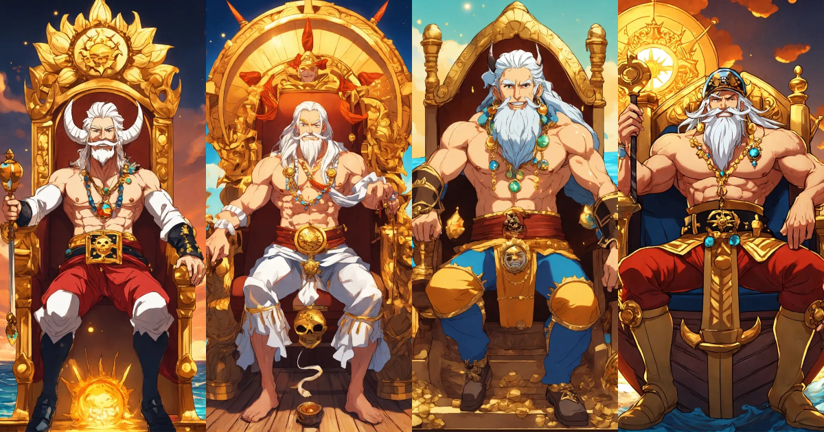 Lexica - Smiling old Pirate Captain with long white pointed hair and ...