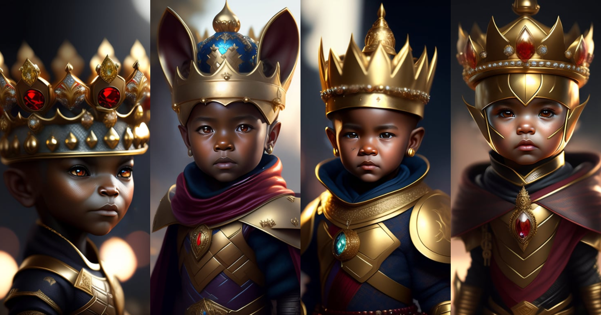 Lexica - Baby groot with crown, royal armour and royal jewlery, bloody ...