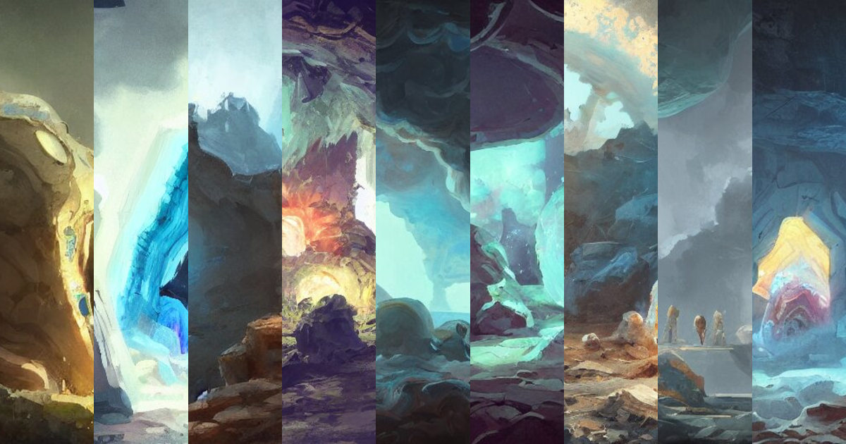 Lexica - A painting of a Geode trending on artstation in the style of Greg Rutkowski