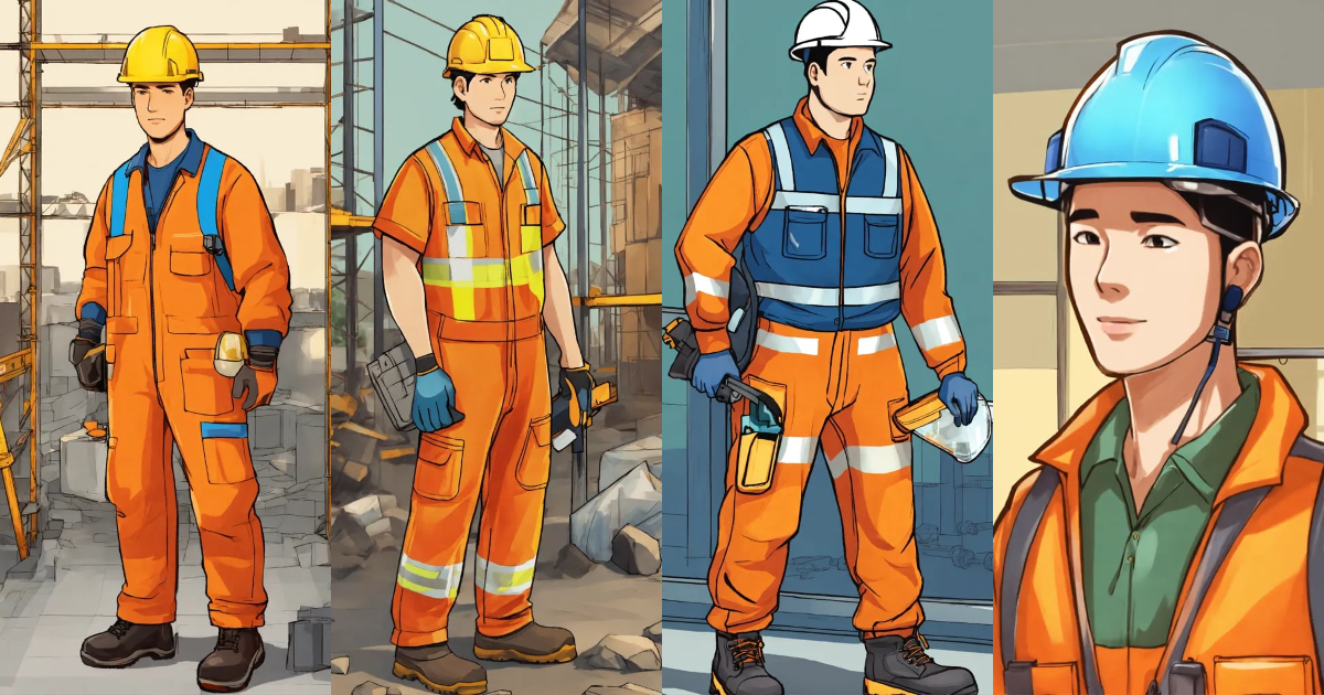 Lexica - A construction worker with safety helmet, safety shoes, safety ...