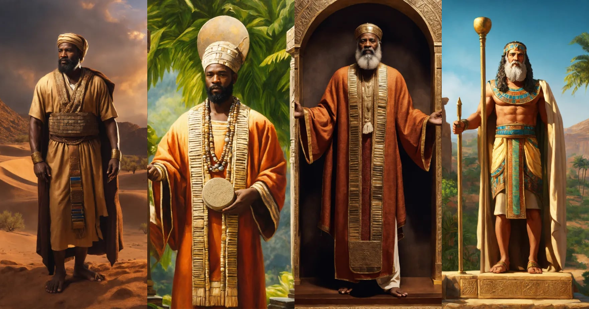Lexica - Create a 3d oil painting of an African American Moses in his ...