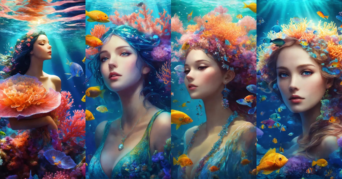 Lexica - Pearl of the ocean, deep sea avatar, feminine and beautiful ...