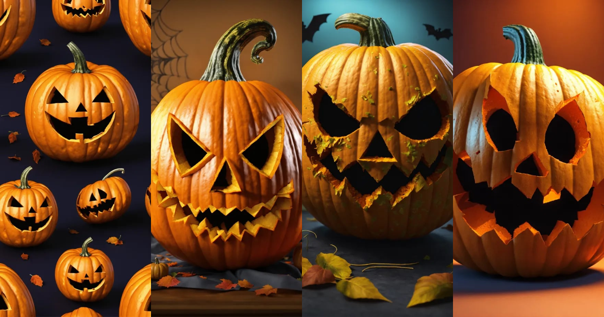 Lexica - Halloween Day Pumpkin Various Realistic Detailed and Elegant ...