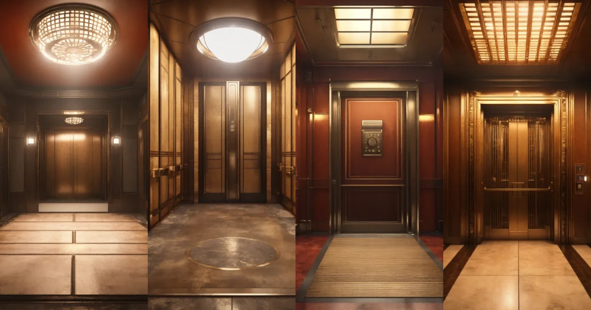 Lexica - 3d render, unreal engine old dirty elevator, interior, inside ...