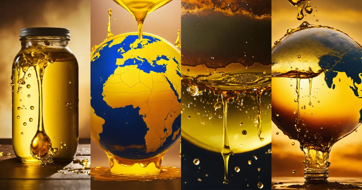 Lexica - Cooking oil dripping onto the planet