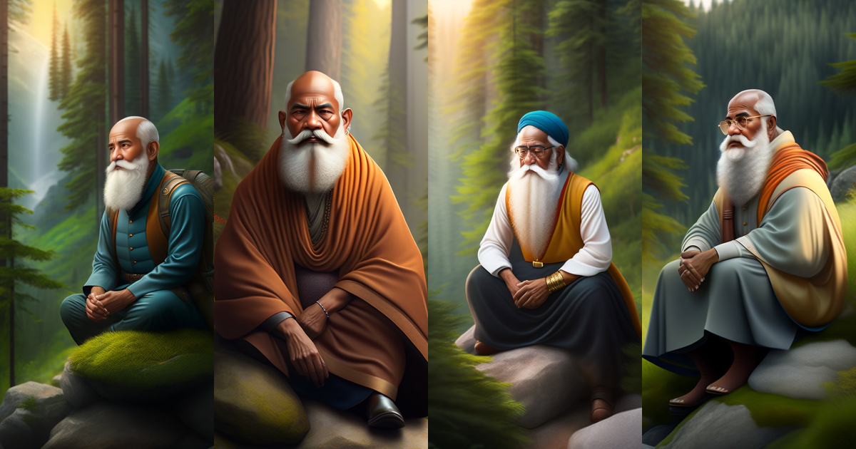 Lexica - A simple baba sitting on mountain forest, ultra smooth, hyper ...