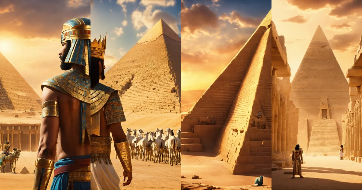 Lexica - An epic fantasy scene outdoor in ancient Egypt featuring the ...