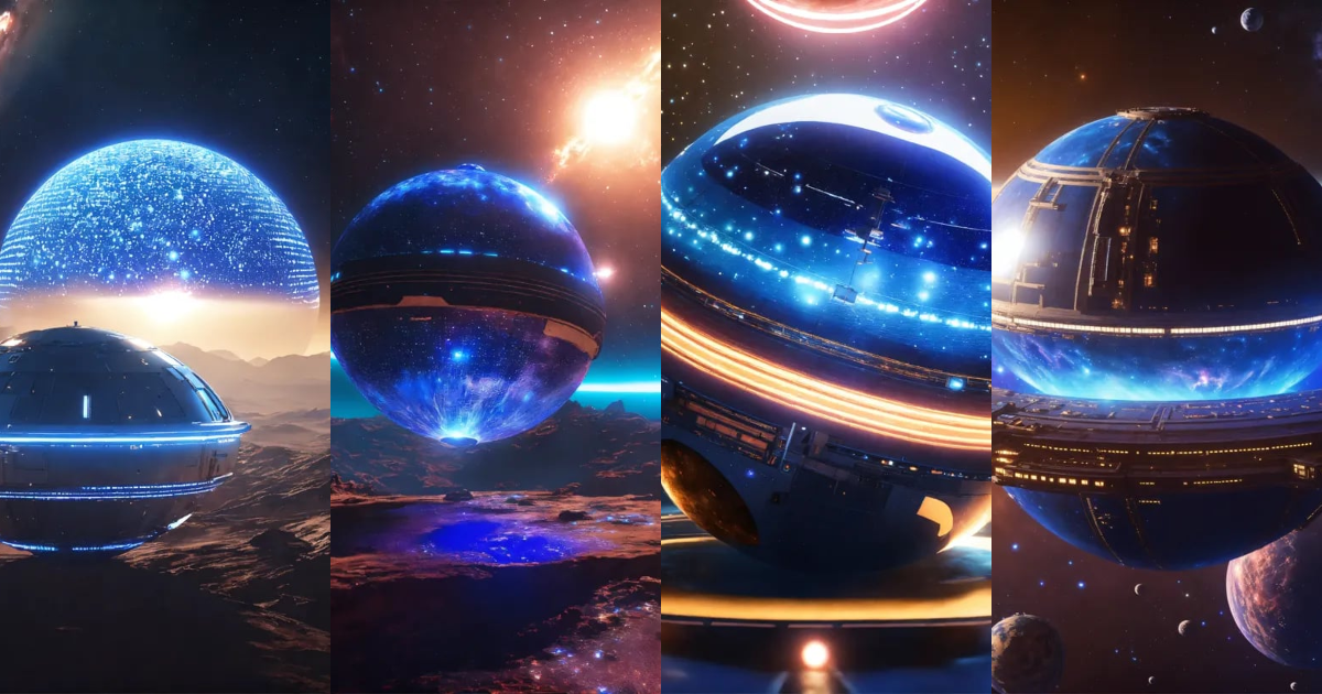 Lexica - Star cruiser docking on an artificial planet that looks like a ...