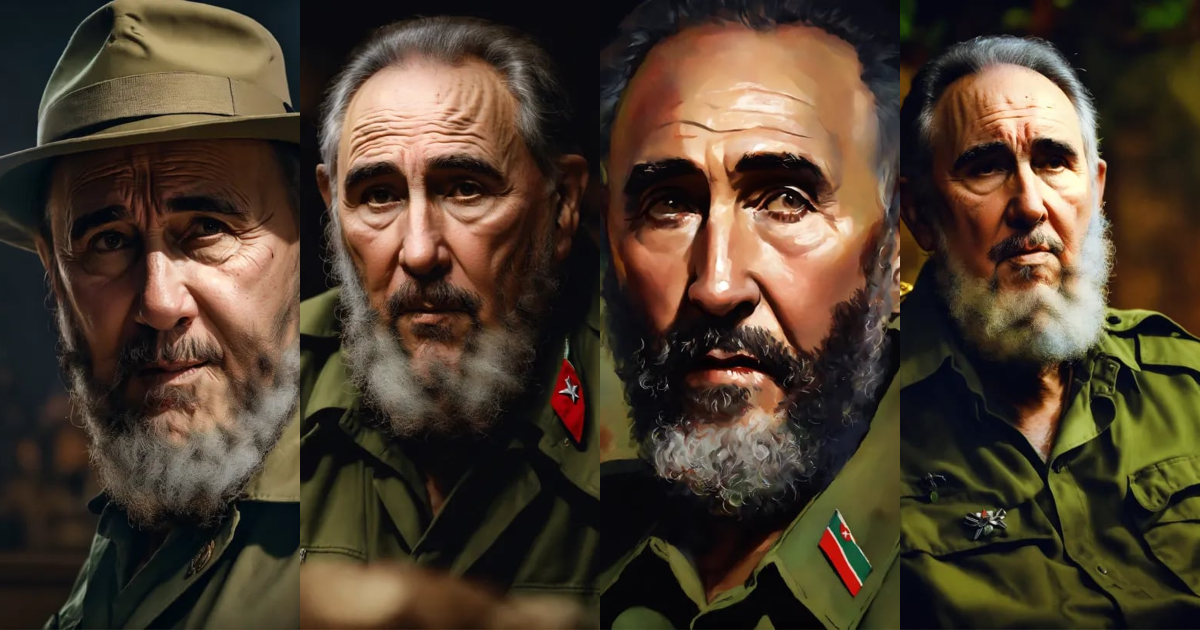 Lexica - Cara de Fidel Castro, mirando a la cámara, gesto serio ...