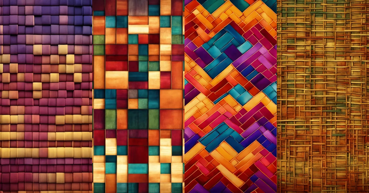 Lexica - Basketweave pattern in velvety colors, microscopic print