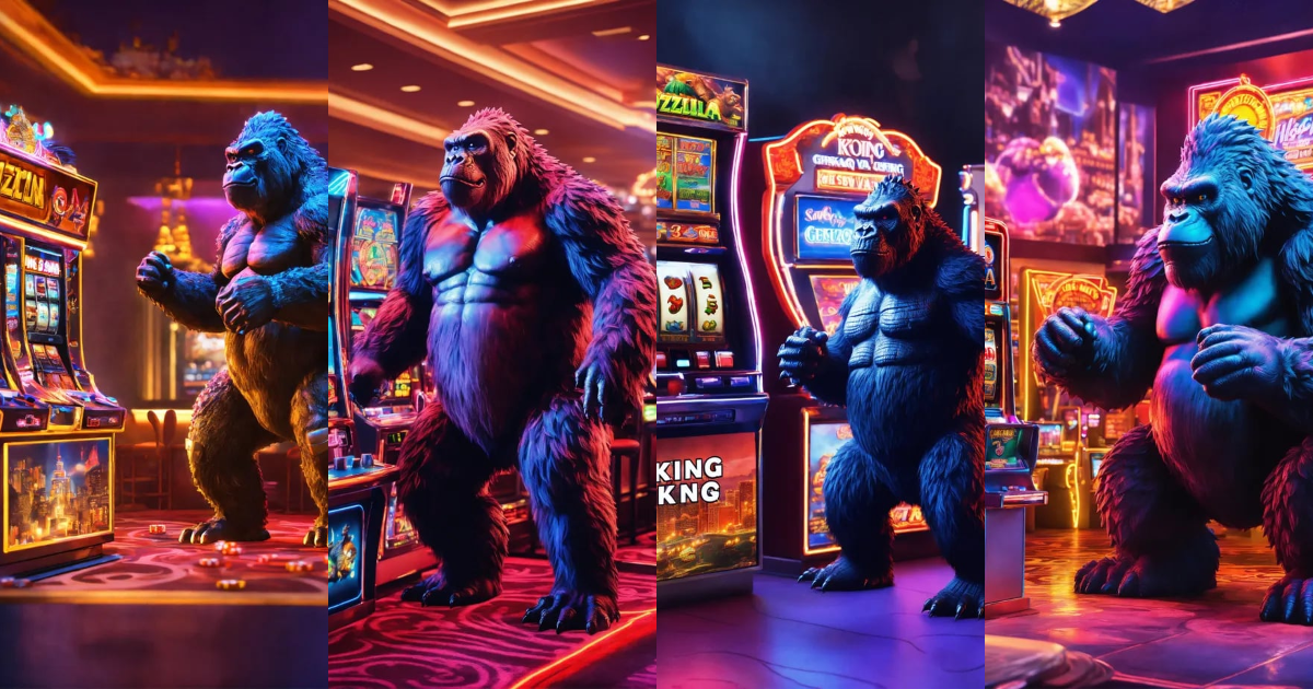 Lexica - 3D CUTIE Q VERSION CHARACTERS, KING KONG VS GODZILLA ,SLOT ...