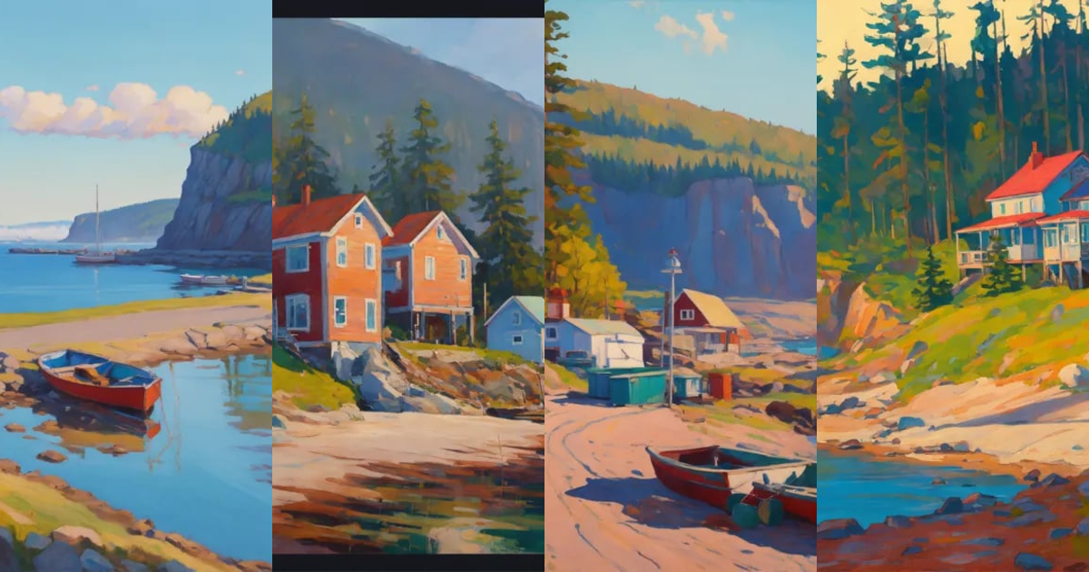 Lexica - Ocean, seashore, some gaspé cliffs, labrador landscape, rpg ...