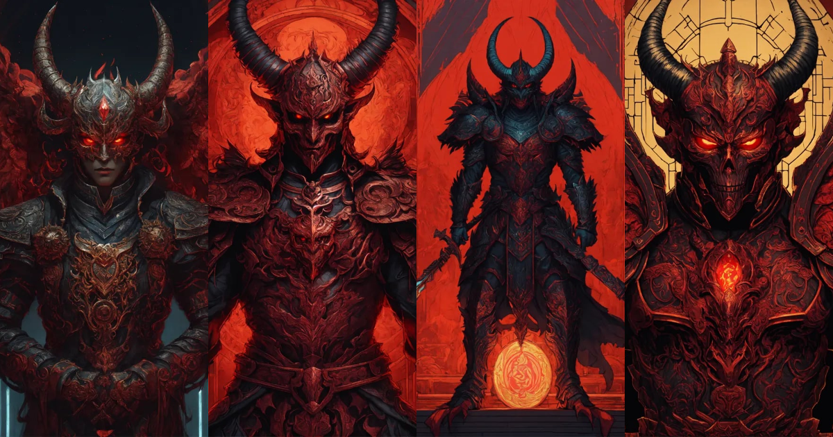 Lexica - A close up of a demon wearing an epic art, in style of art ...