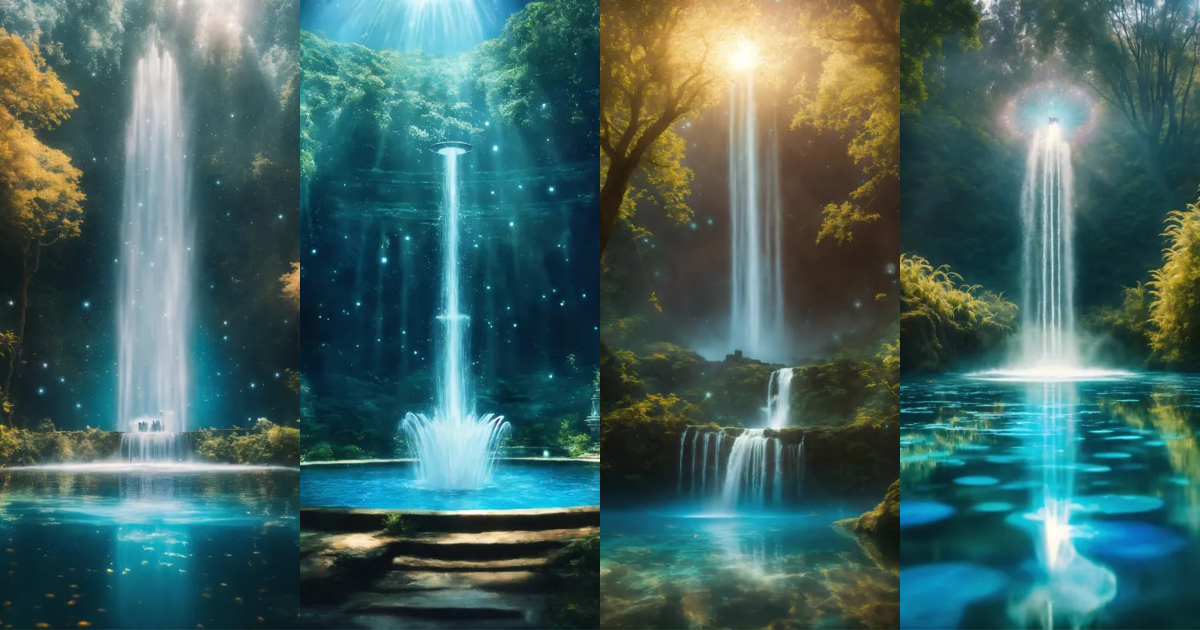 Lexica - Underwater long exposure photography, a giant white fountain ...