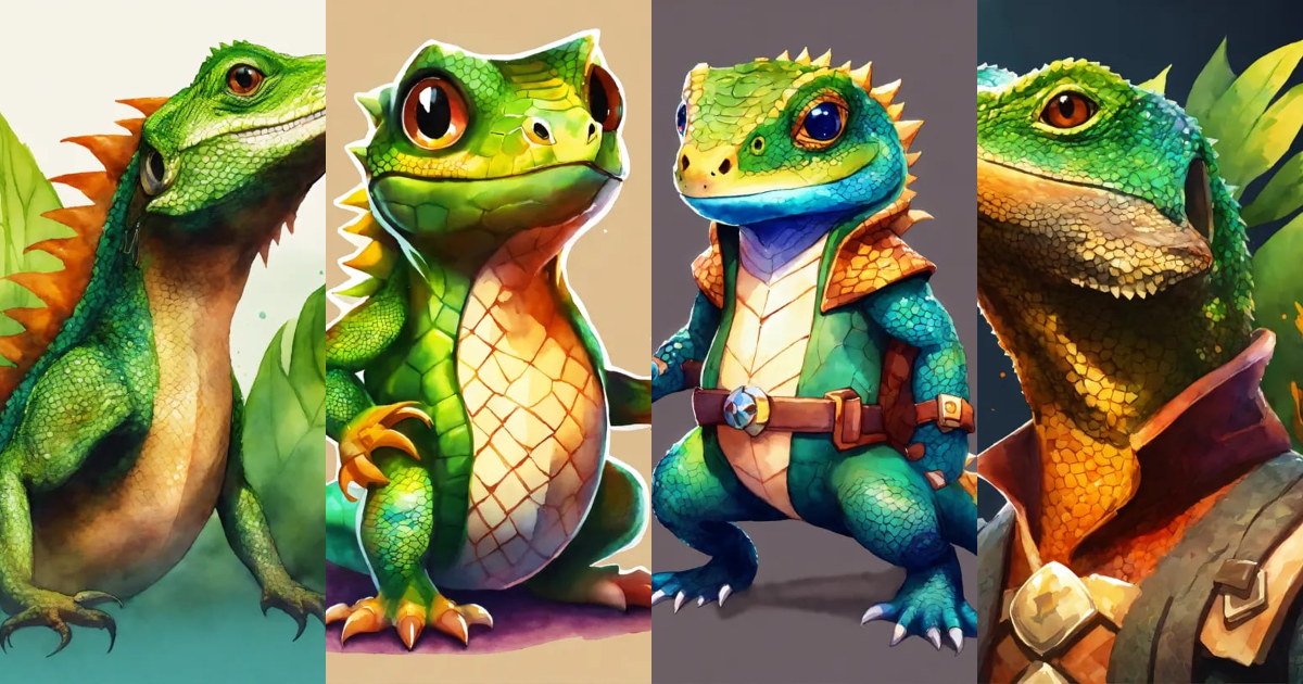 Lexica - Lizard skin, Character talent, game icon, stylized, simple ...