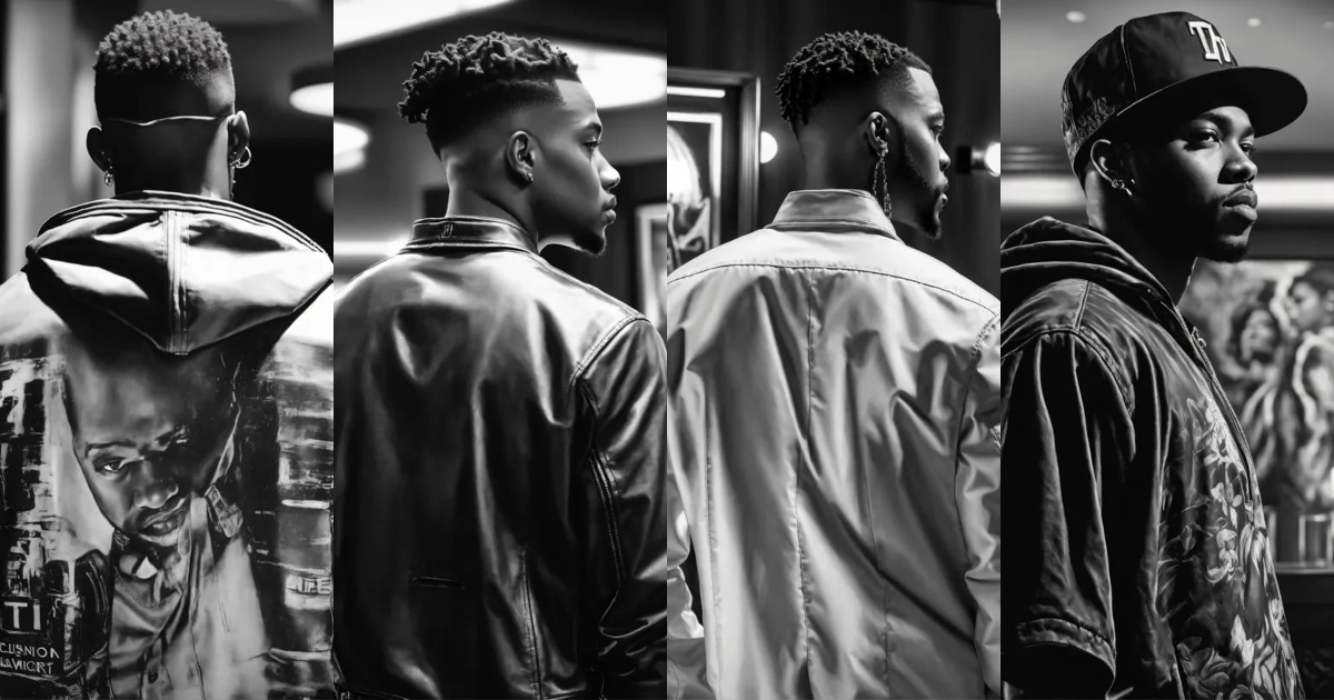 Lexica - Back view Pop art, hyperrealist portrait of black rapper "TI ...