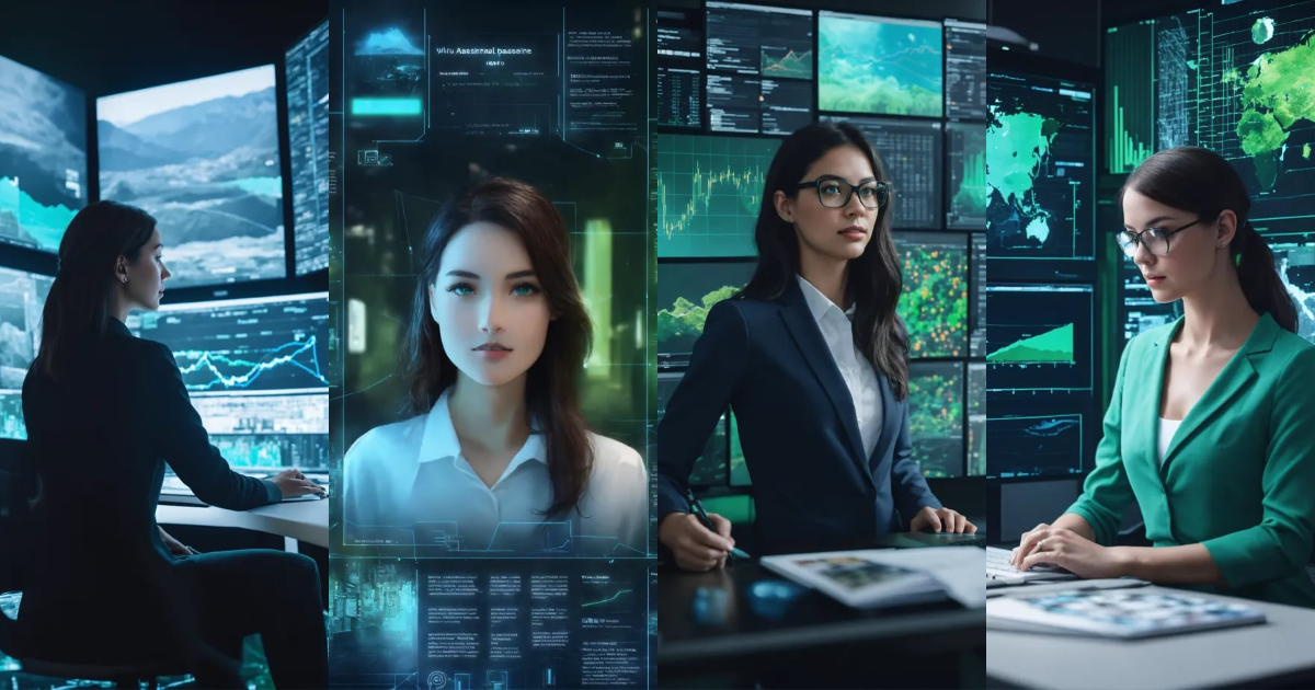 Lexica - Virtual assistant surrounded by high-quality images of people ...