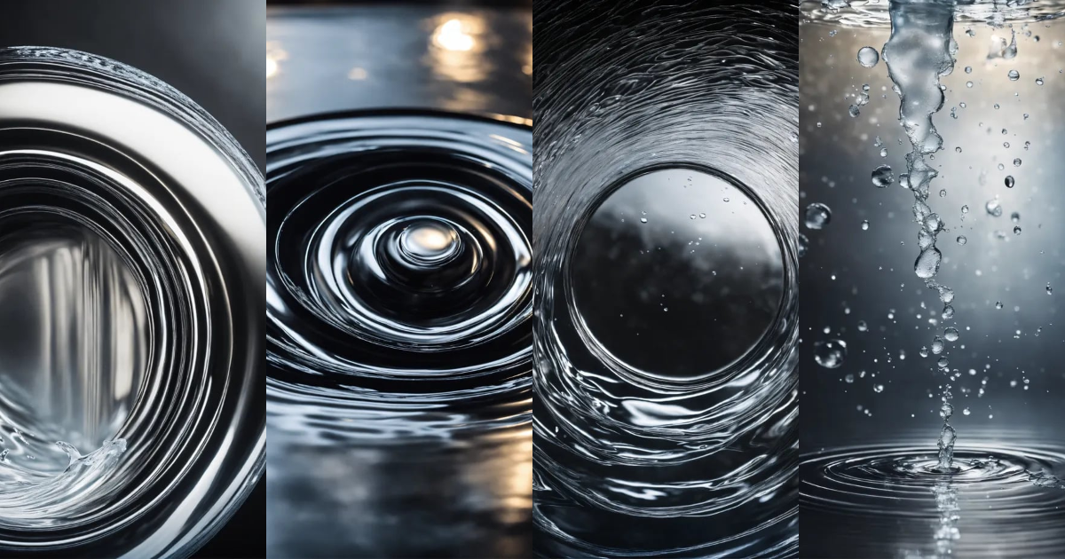 Lexica - Hyper realistic opaque silver abstract circular metallic ...