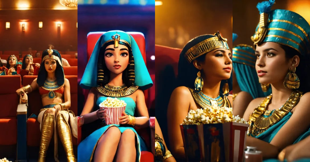 Lexica - A lot of cute Cleopatras in the traditional Egyptian cloths ...