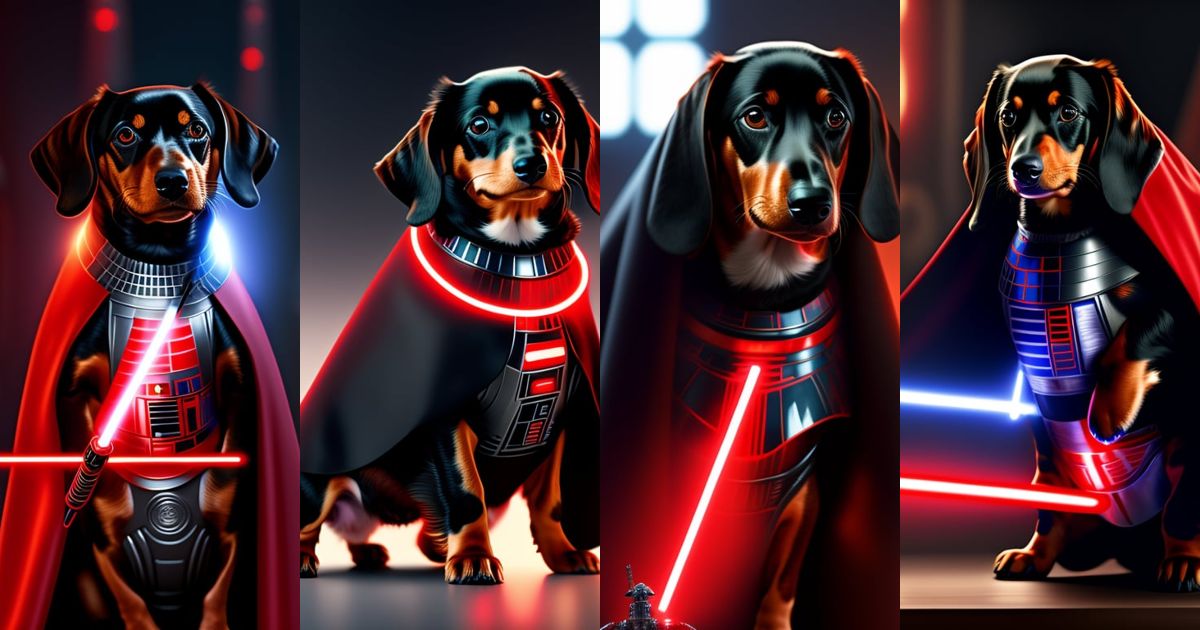 Lexica - Star Wars scene artificial intelligence a dachshund dog ...